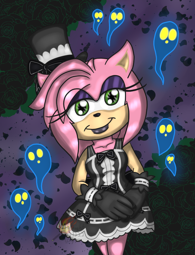 Amy Rose Goth By Midnightfire1222 On Deviantart