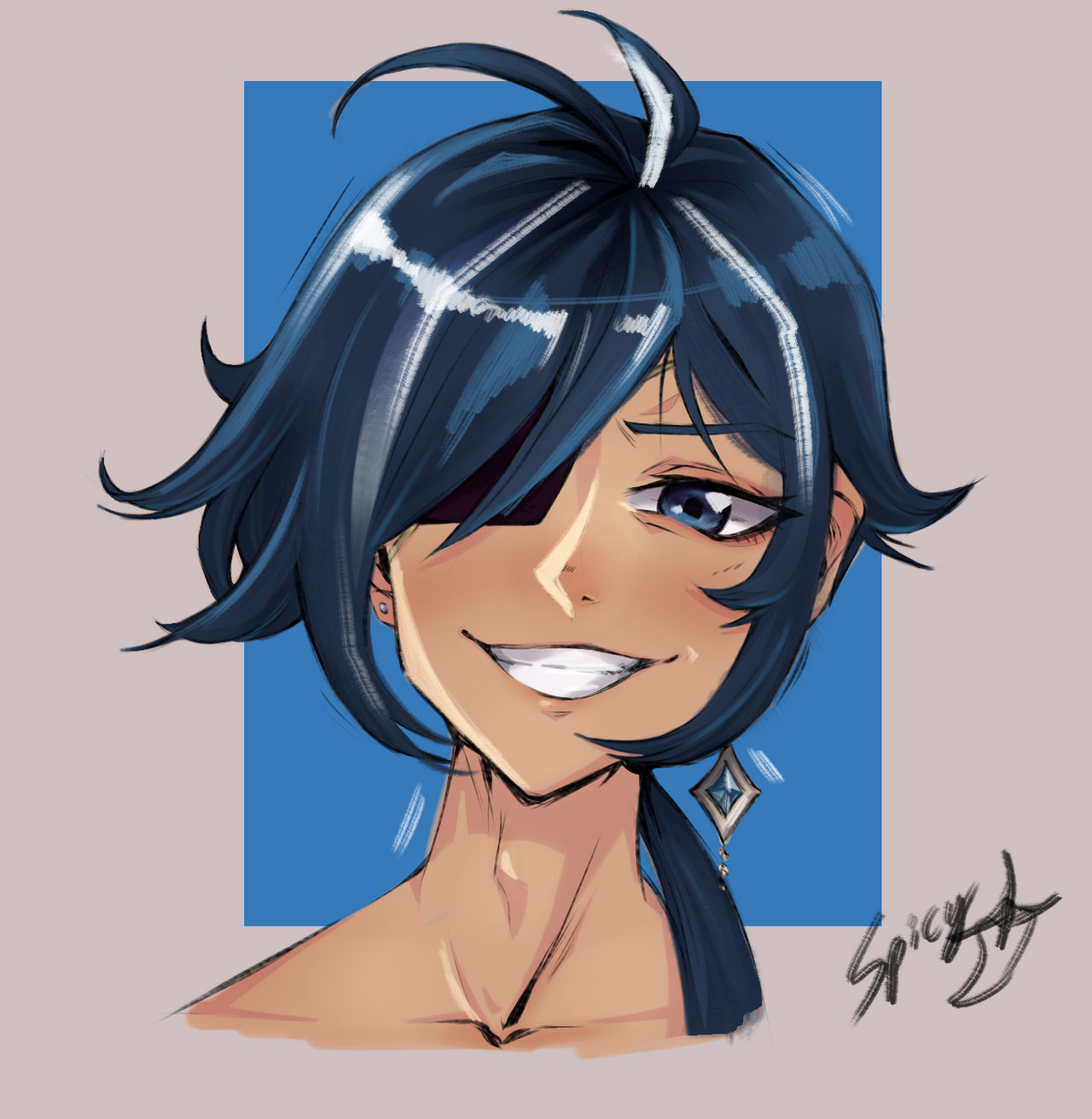 Quick Sketch Kaeya Genshin Impact Fanart By Thespiceden On Deviantart