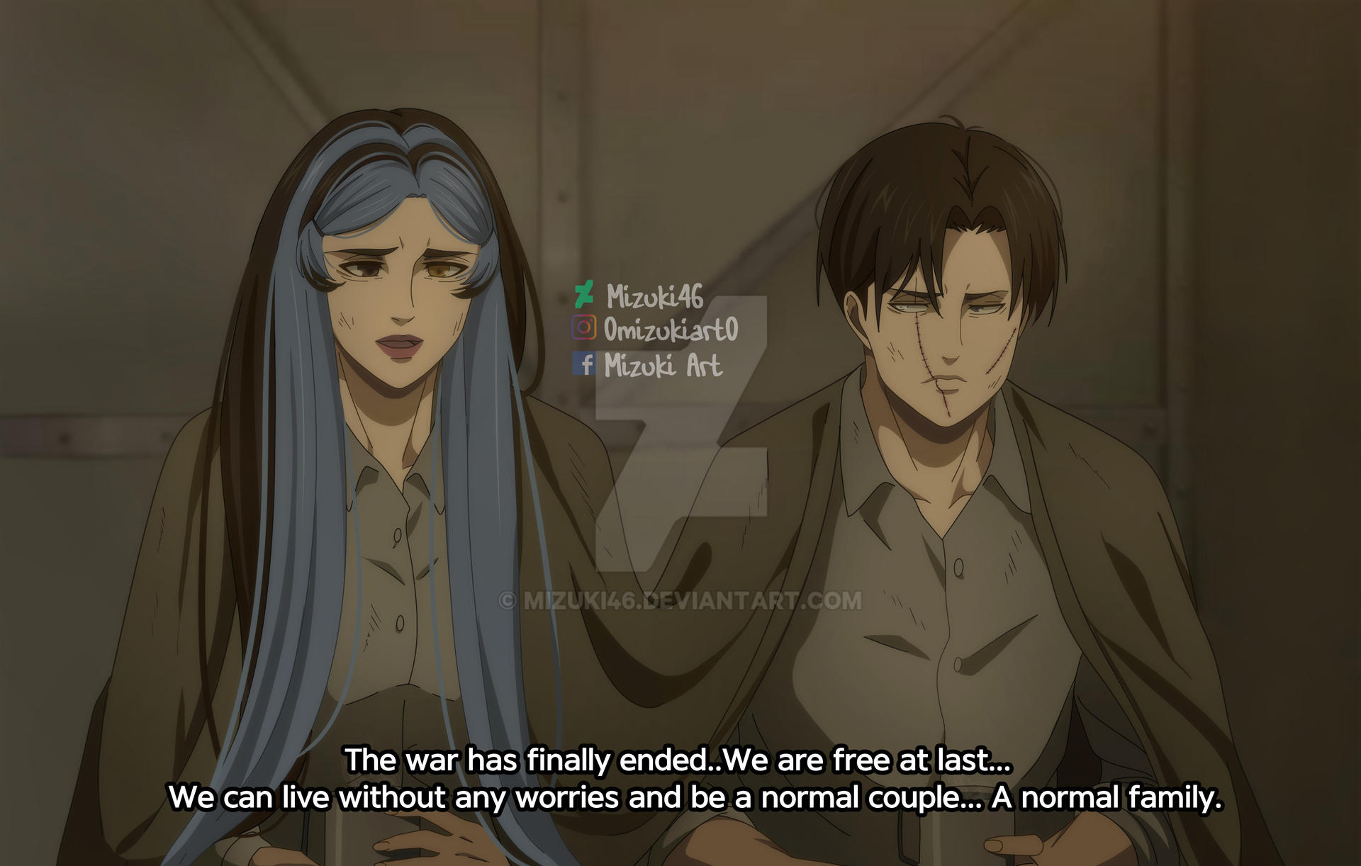 Levi Ackerman And Maria Ackerman By Mizuki46 On Deviantart