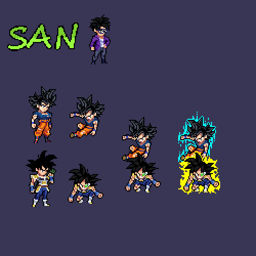 Goku And Bardock Swlplus Sprite By Blacksanyt On Deviantart