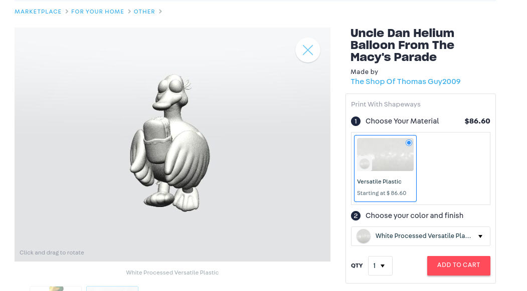 The Uncle Dan Macy's Balloon Is Now On Shapeways by TheBizz98 on DeviantArt The Uncle Dan Macy's Balloon Is Now On Shapeways by TheBizz98 on DeviantArt