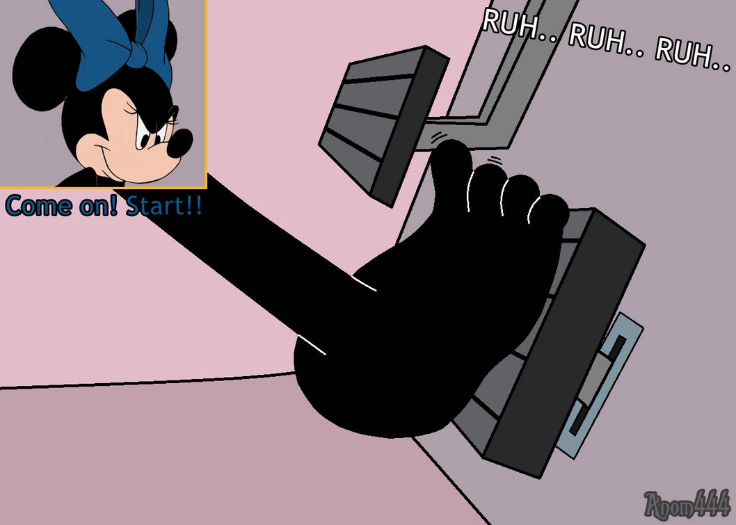 Minnie Mouse Cranking Her Car Barefoot Version By Anom444 On Deviantart