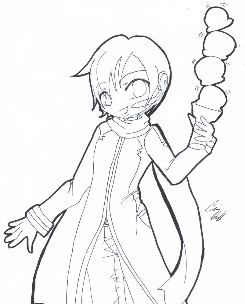 Vocaloid Kaito Uncolored By Rena Muffin On Deviantart