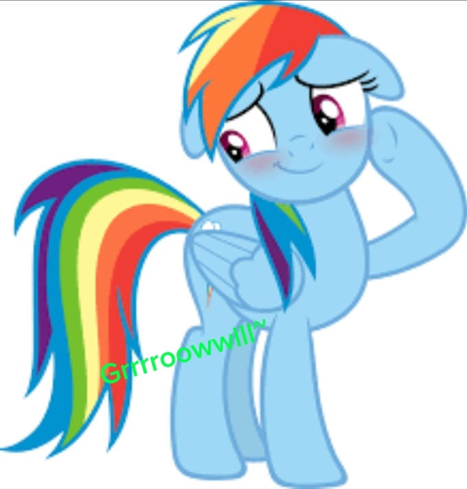 Rainbow Dash Embarrassed By Her Stomach Growling By Wildtjhyper On Deviantart