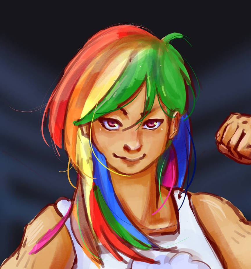 Rainbowdash Human By Kirakiirei On Deviantart