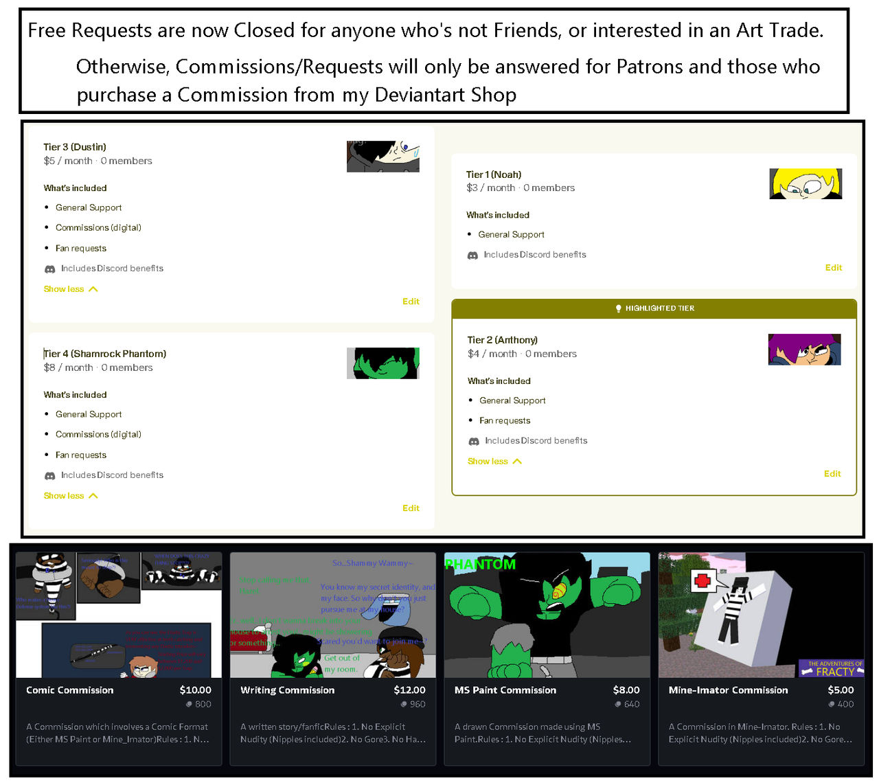 Requests Closed By Fracturedwrestling On Deviantart