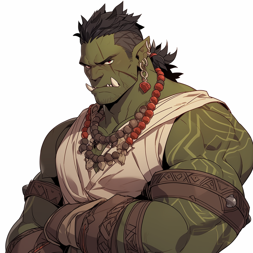 Half Orc Monk By Alyskan On Deviantart