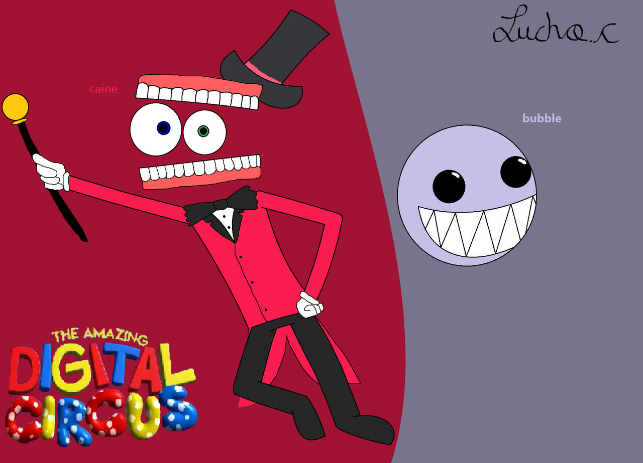 Caine And Bubble The Amazing Digital Circus By Luchoinspiratosx On