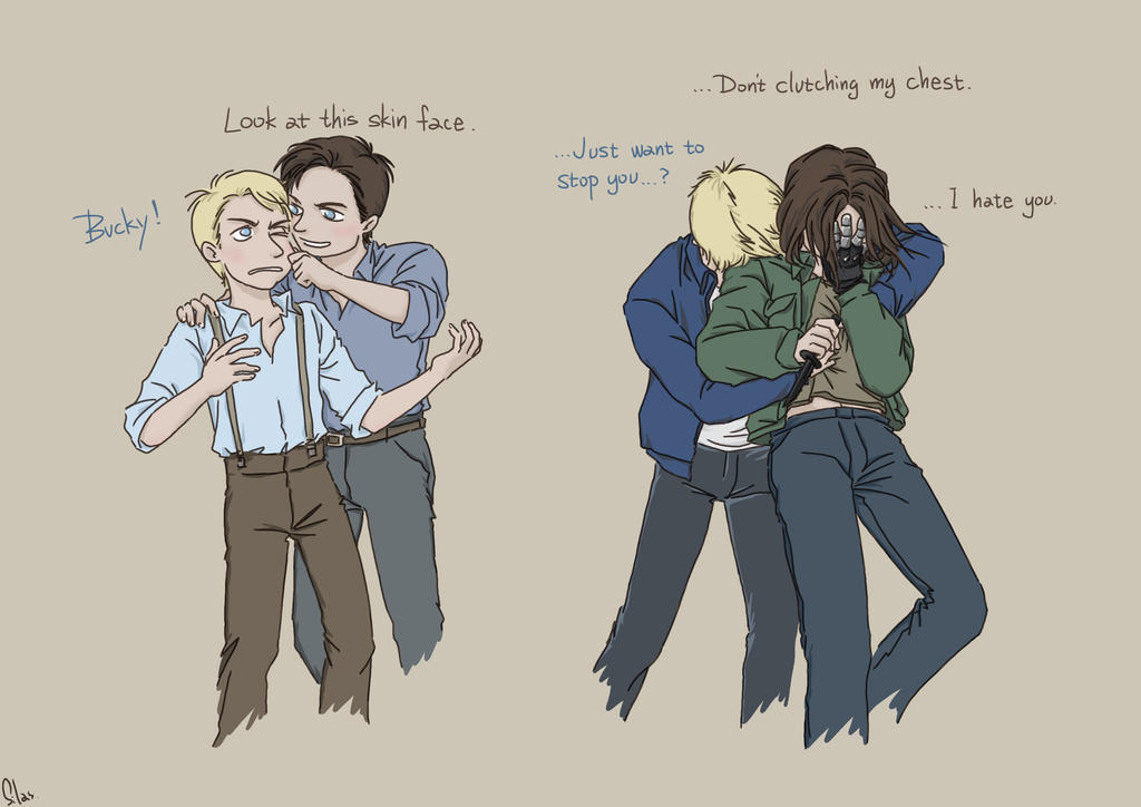 Steve And Bucky Before And After By Silassamle On Deviantart