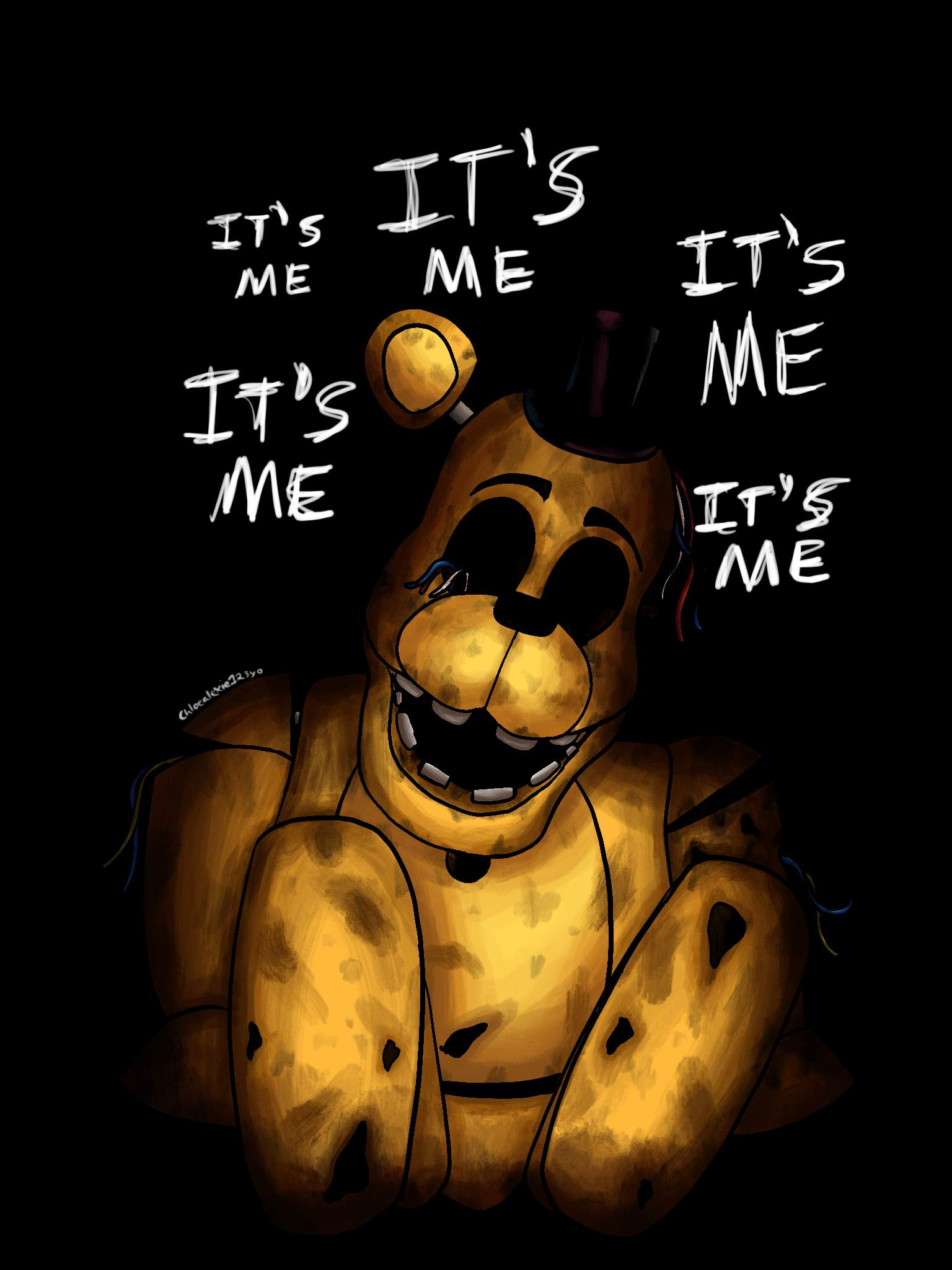 Its Me Withered Golden Freddy By Chexlexart On Deviantart
