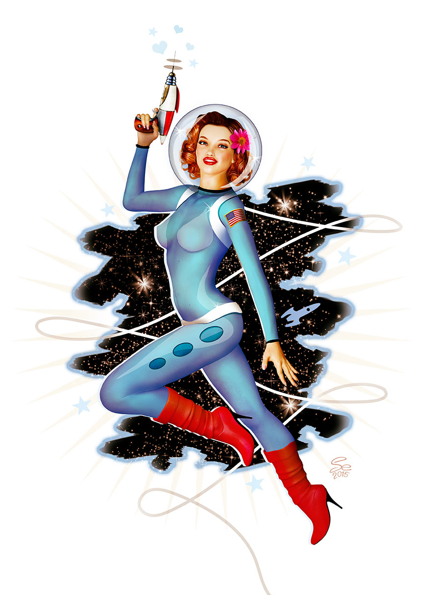 Space Pinup 1 By Seanearley On Deviantart