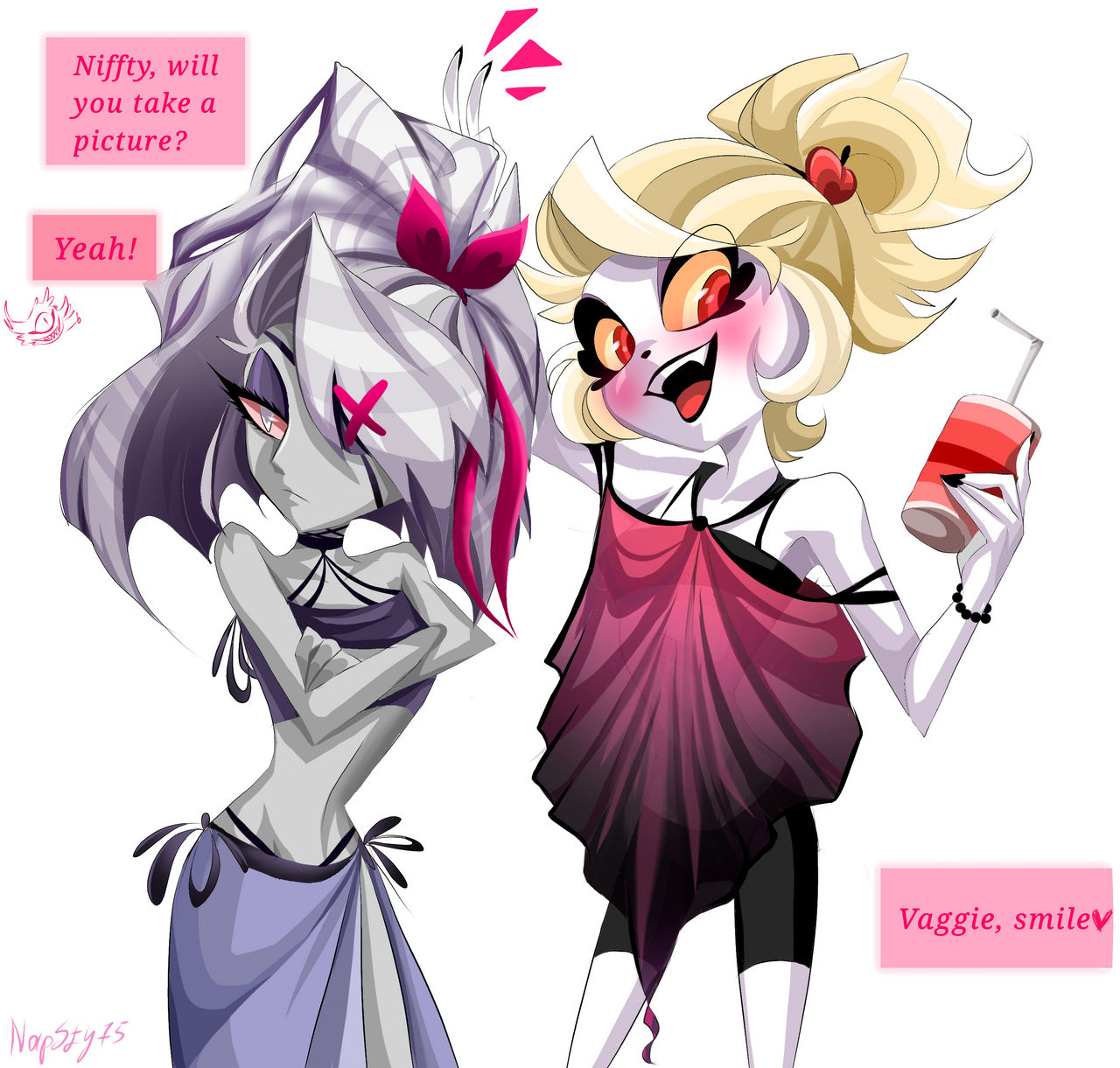 Charlie And Vaggie By Napsty75 On Deviantart