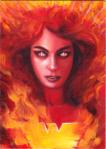 Upper Deck Marvel Unbound Sketch Card Dark Phoenix By Fredianofficial
