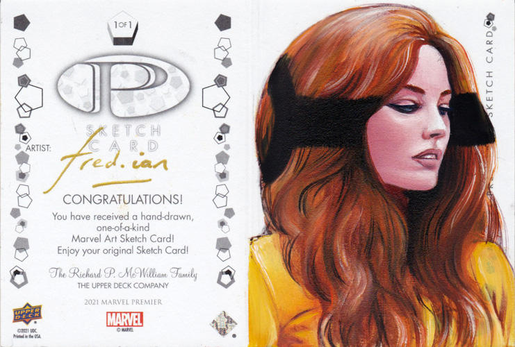 Marvel Premier Dual Panel Sketch Card Back Crystal By Fredianofficial
