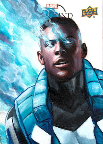 Upper Deck Marvel Unbound Sketch Card Blue Marvel By Fredianofficial On
