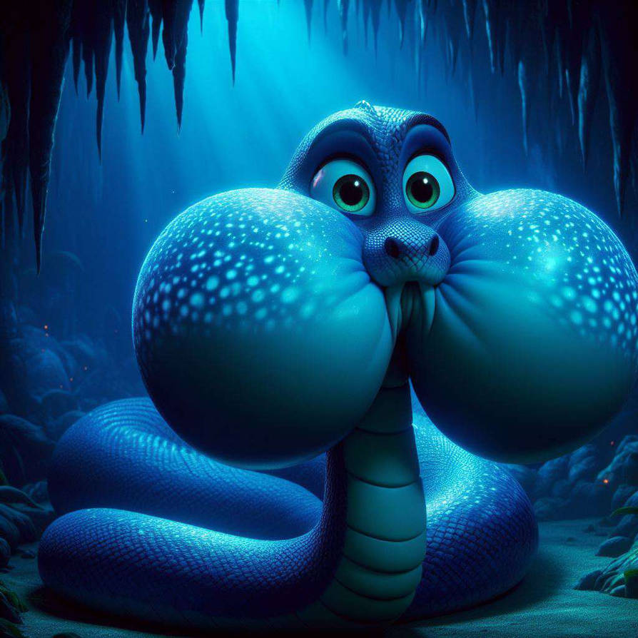 AI Underwater Glowing snake cheeks by Dachgum on DeviantArt AI Underwater Glowing snake cheeks by Dachgum on DeviantArt