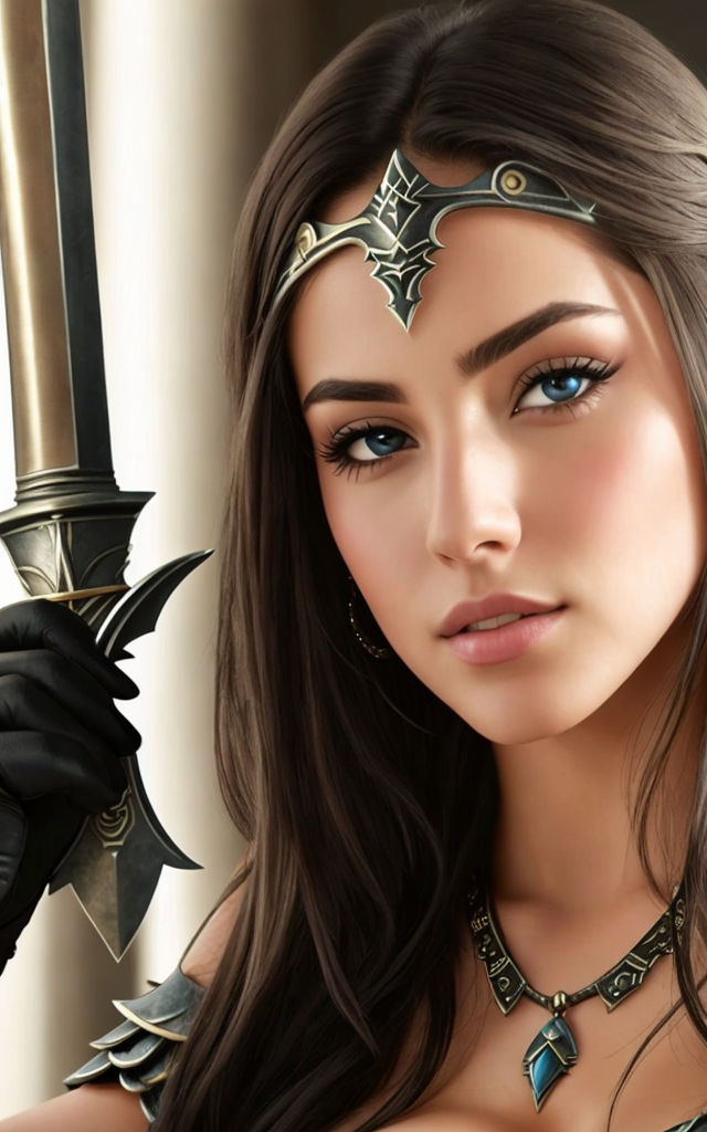 Brunette Warrior With A Broad Sword By Assistant93 On Deviantart