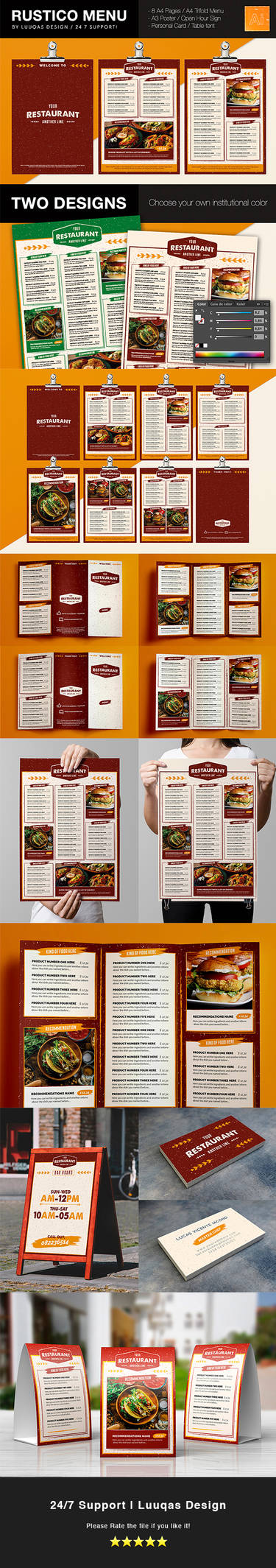 Rustico Menu Illustrator template by luuqas on DeviantArt Rustico Menu Illustrator template by luuqas on DeviantArt
