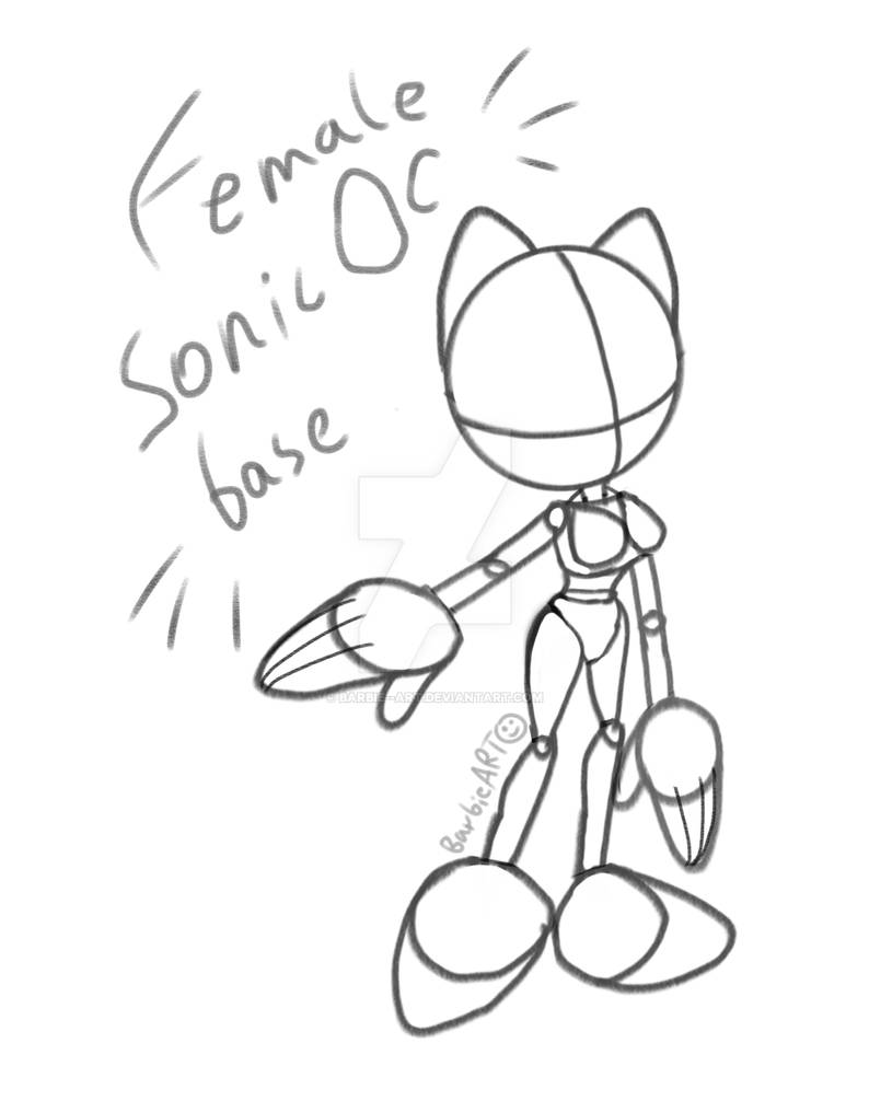 Female Sonic Oc Base By Barbie Art On Deviantart