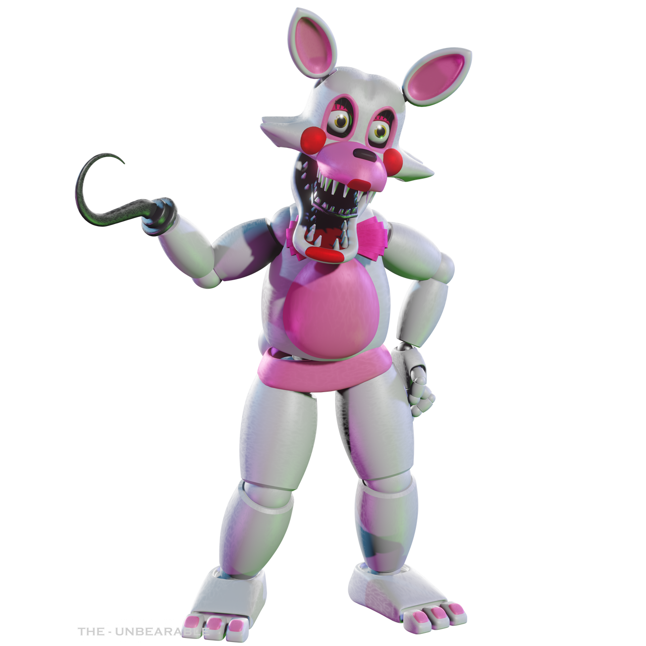 Fnaf 2 Funtime Foxy Character Render By Theunbearable101 On Deviantart