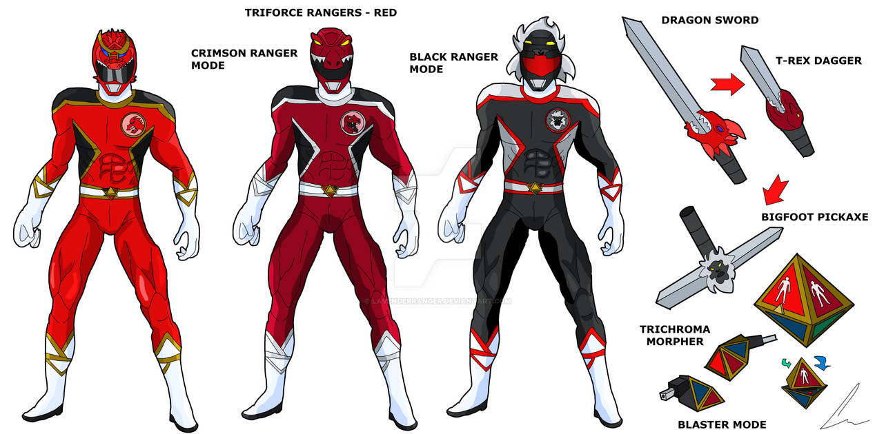 Trichroma Rangers Red Crimson Black By Lavenderranger On Deviantart