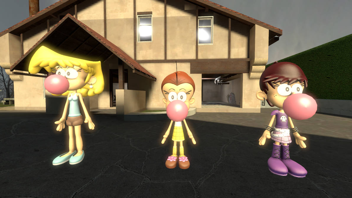 Loud Sisters Blowing Bubble Gum By Tedster7800 On Deviantart