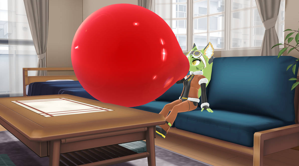 Corazon Tea Blowing Up A Big Red Balloon By Tedster7800 On Deviantart