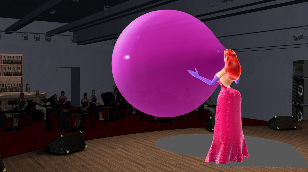 Jessica Rabbit Blowing Up A Big Balloon By Tedster7800 On Deviantart