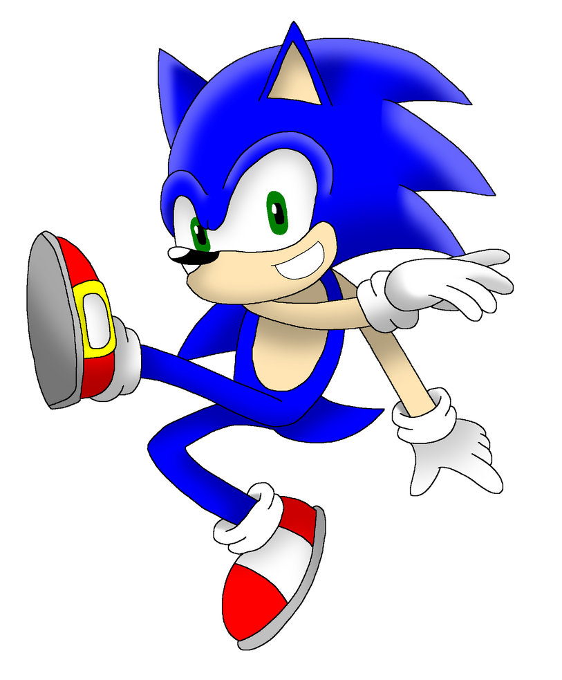 Sonic Ssbu Pose But Shaded By Ryanly64 On Deviantart