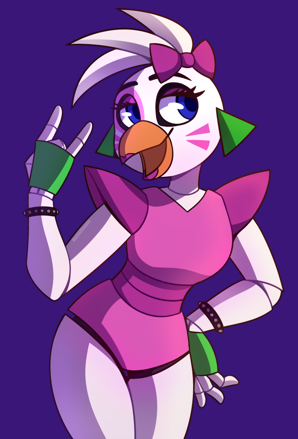 Glamrock Chica By Marbleflowers On Deviantart