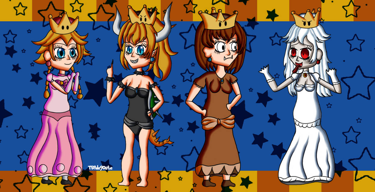 Peachette Bowsette Goombette And Boosette By Tbrde90ste On Deviantart