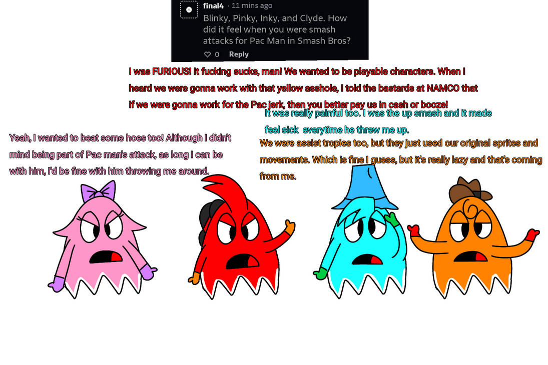 Ask The Pac Man Ghosts Question 5 By Diamonddust1234 On Deviantart