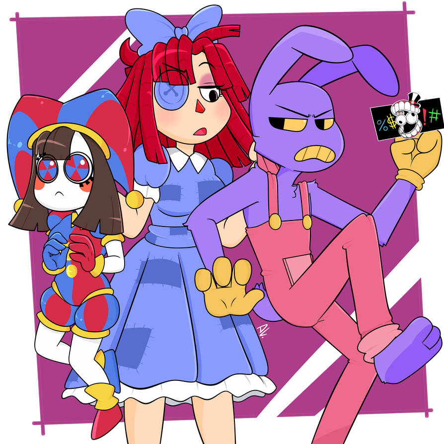 Ragatha Pomni Y Jax By Eiprilvamp On Deviantart