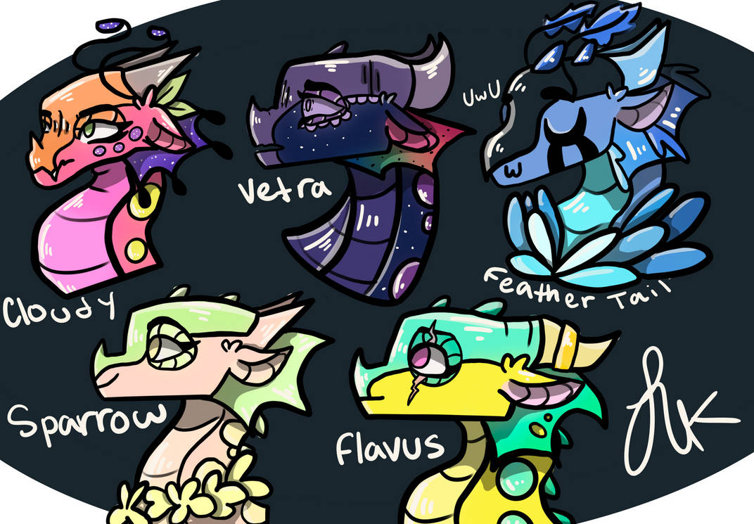 Rainwing oc headshots. by StrawberryPrancer on DeviantArt Rainwing oc headshots. by StrawberryPrancer on DeviantArt