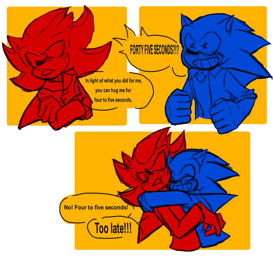 Sonadow Comic 45 Sec Hug By Seanjuvera On Deviantart