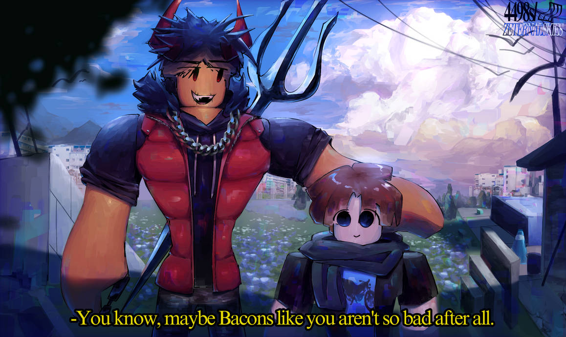 Bacon Befriends Slender By Zeternalskies On Deviantart