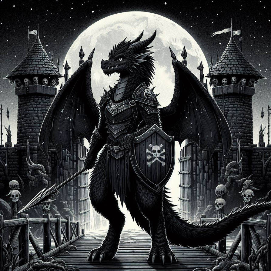 Furry Dragon Female Before The Castel By Euzura On Deviantart