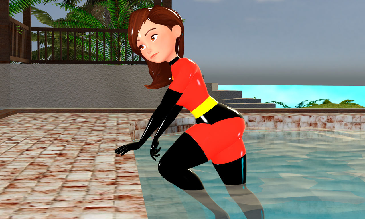Elastigirl In The Pool 1620 By Blacksharkstd On Deviantart