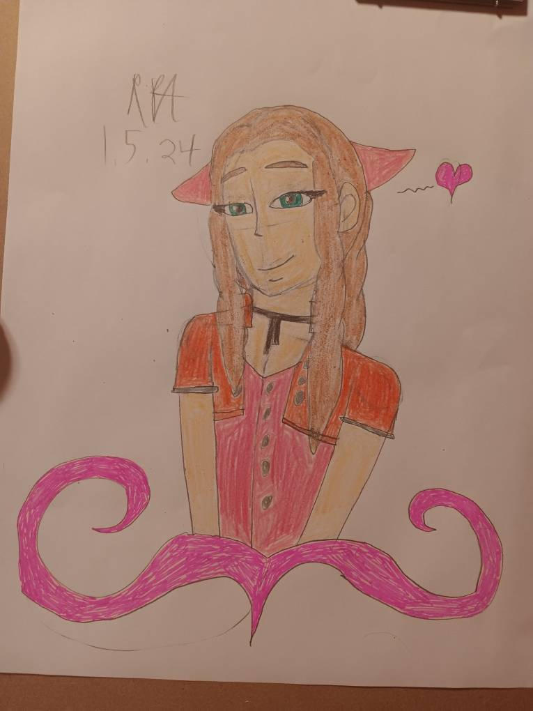 Aerith Og Cute Pose By Roseprincessarts On Deviantart