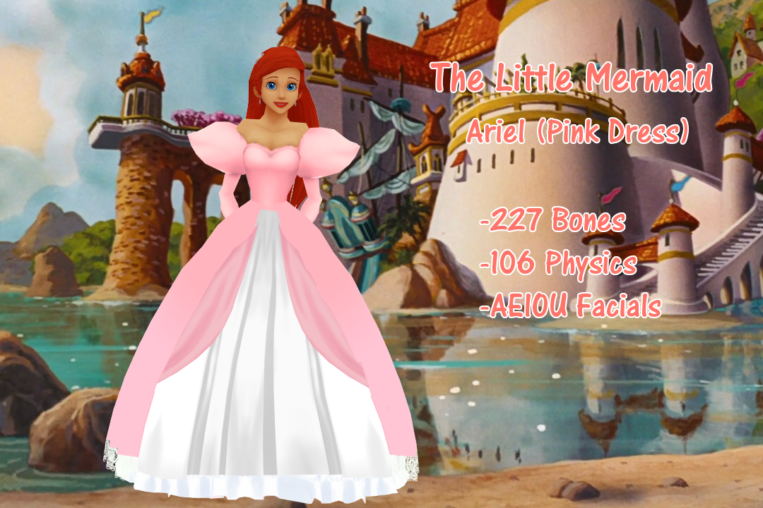 Ariel Pink Dress Dl By Crystalwingskeyblade On Deviantart