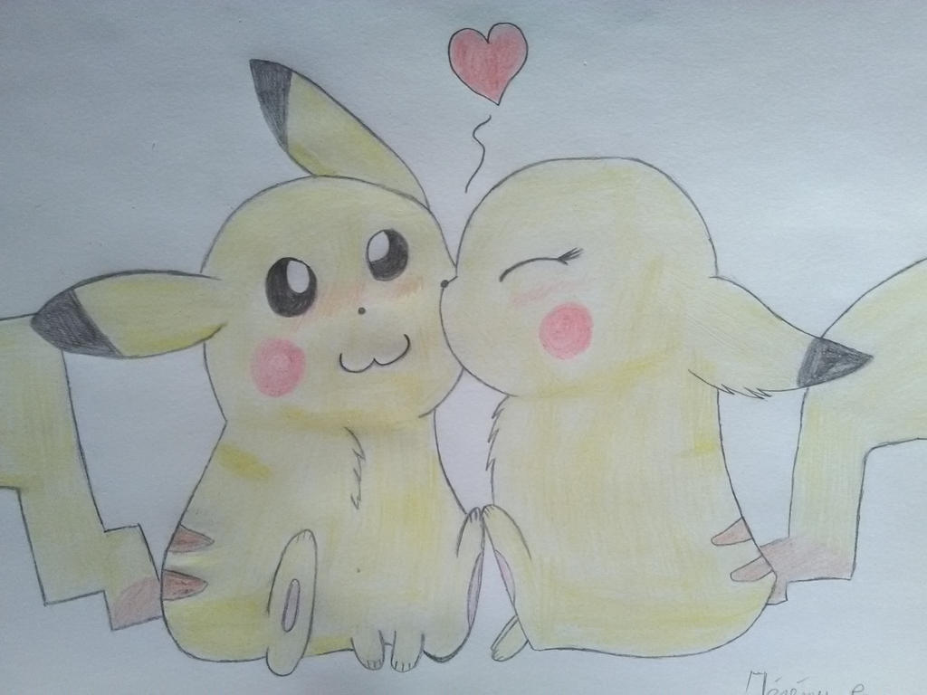 Pikachu Kiss By Crashybash On Deviantart
