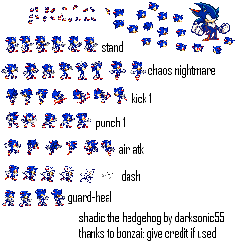 Shadic Sprites 1 By Darksonic55 On Deviantart