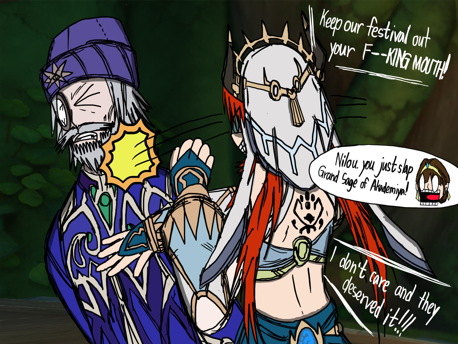 Nilou slaps Grand Sage Azar by Napasitart on DeviantArt Nilou slaps Grand Sage Azar by Napasitart on DeviantArt