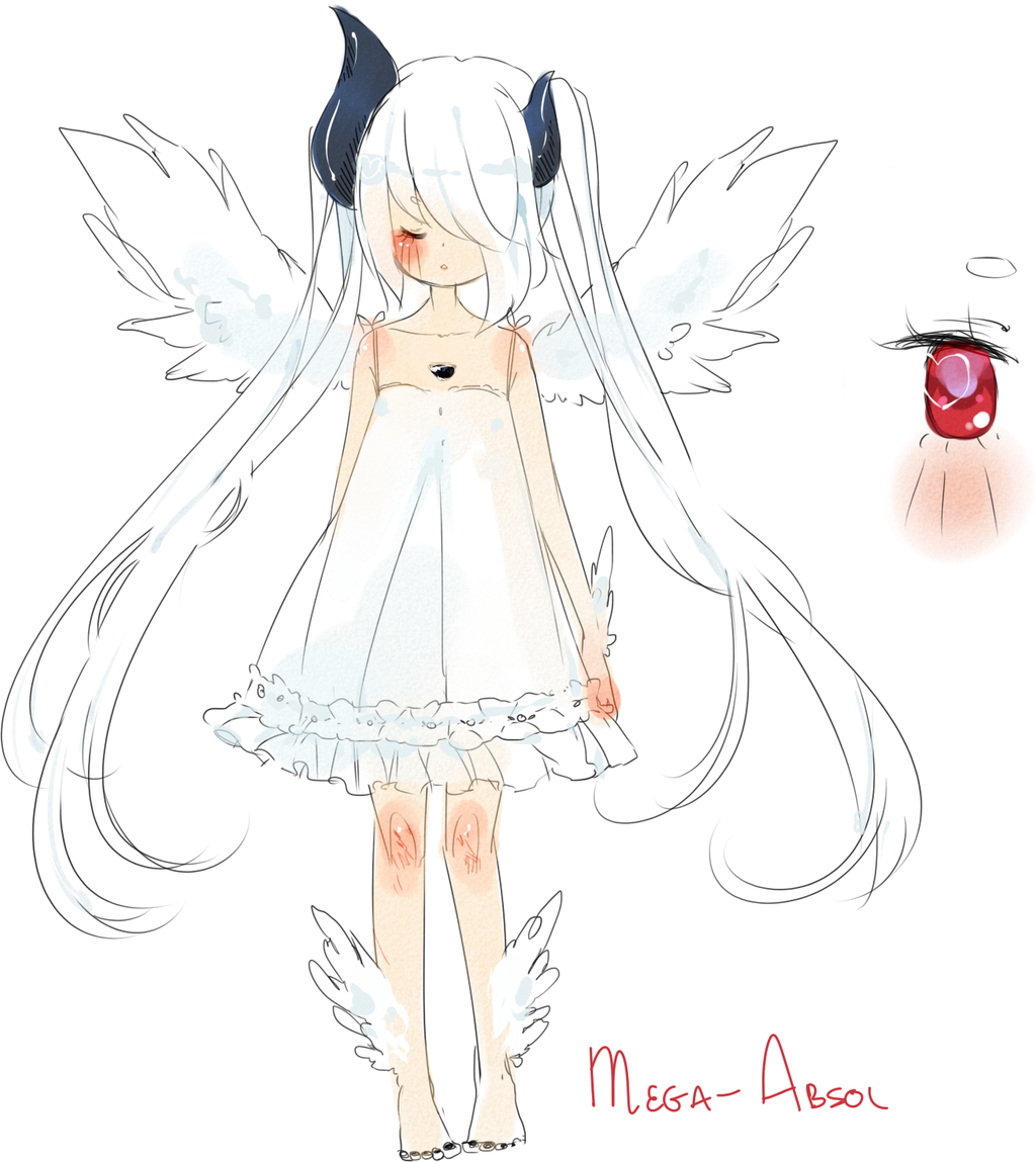 Mega Absol Gijinka By Hacuubii On Deviantart