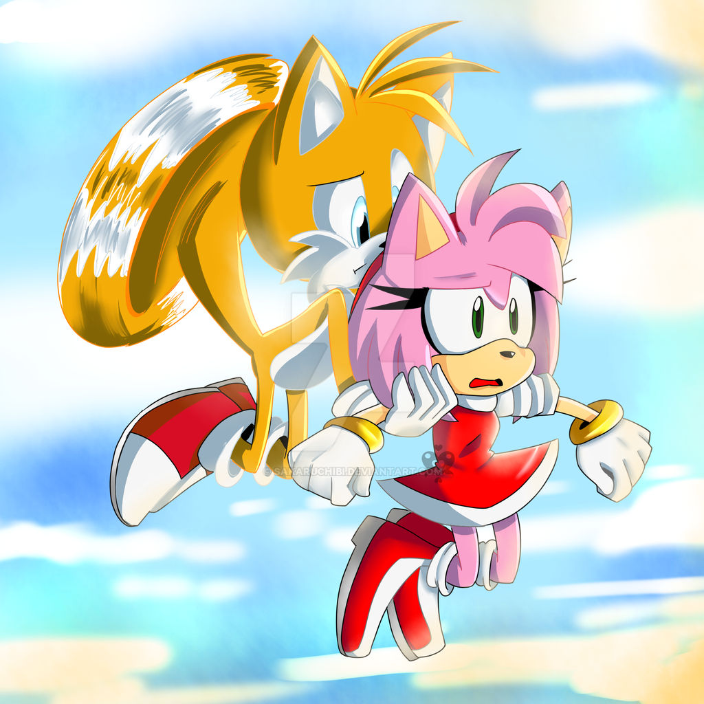 Tails And Amy By Sakaruchibi On Deviantart