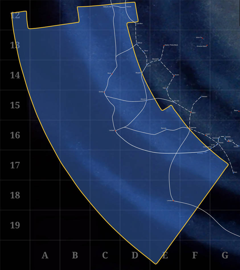 Star Wars Southwest Unknown Regions Galaxy Map By