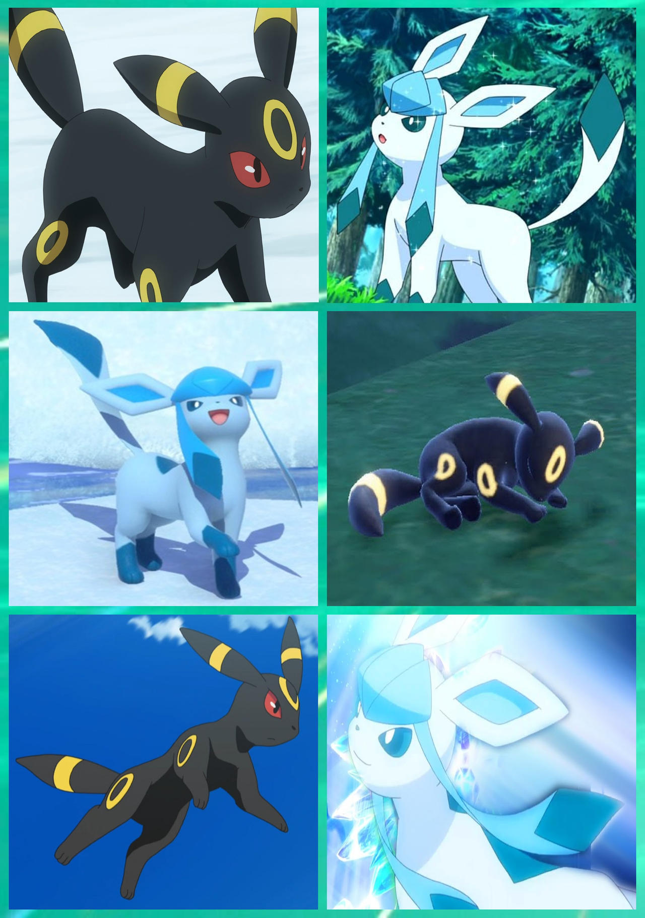 Glaceon X Umbreon Collage By Frie Ice On Deviantart