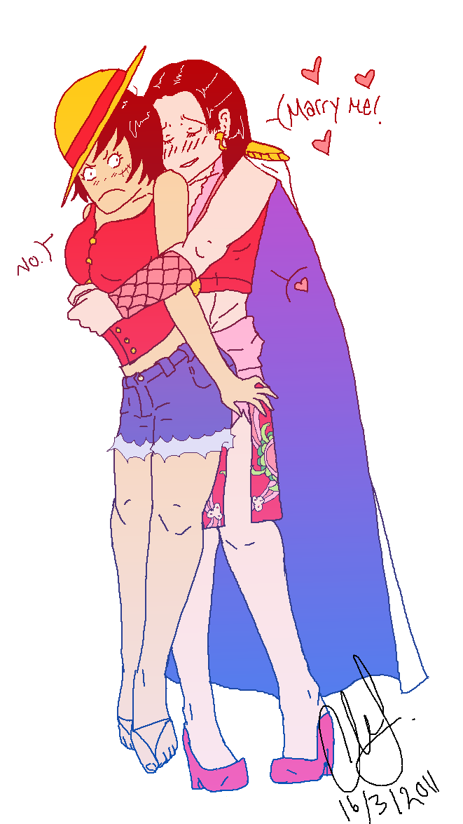 Hancock X Luffy By Katheric On Deviantart