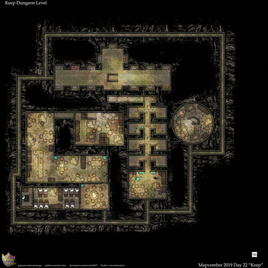 Mapvember Day 22 Keep Dungeon Level By Mrvalor2017 On Deviantart