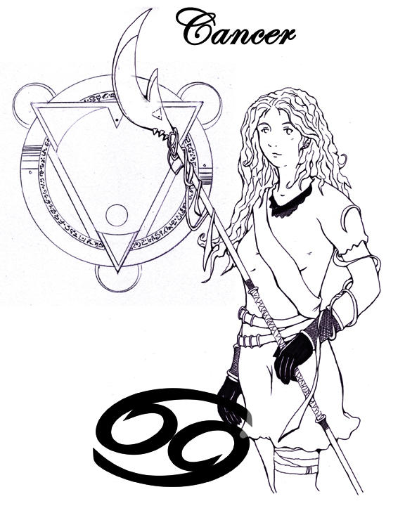 Zodiac Cancer Lineart by KirbywithaMasamune on DeviantArt